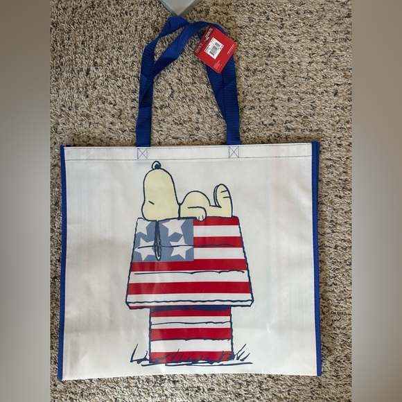 Peanuts | Bags | Snoopy Red White Blue Extra Large Reusable Tote Bag ...